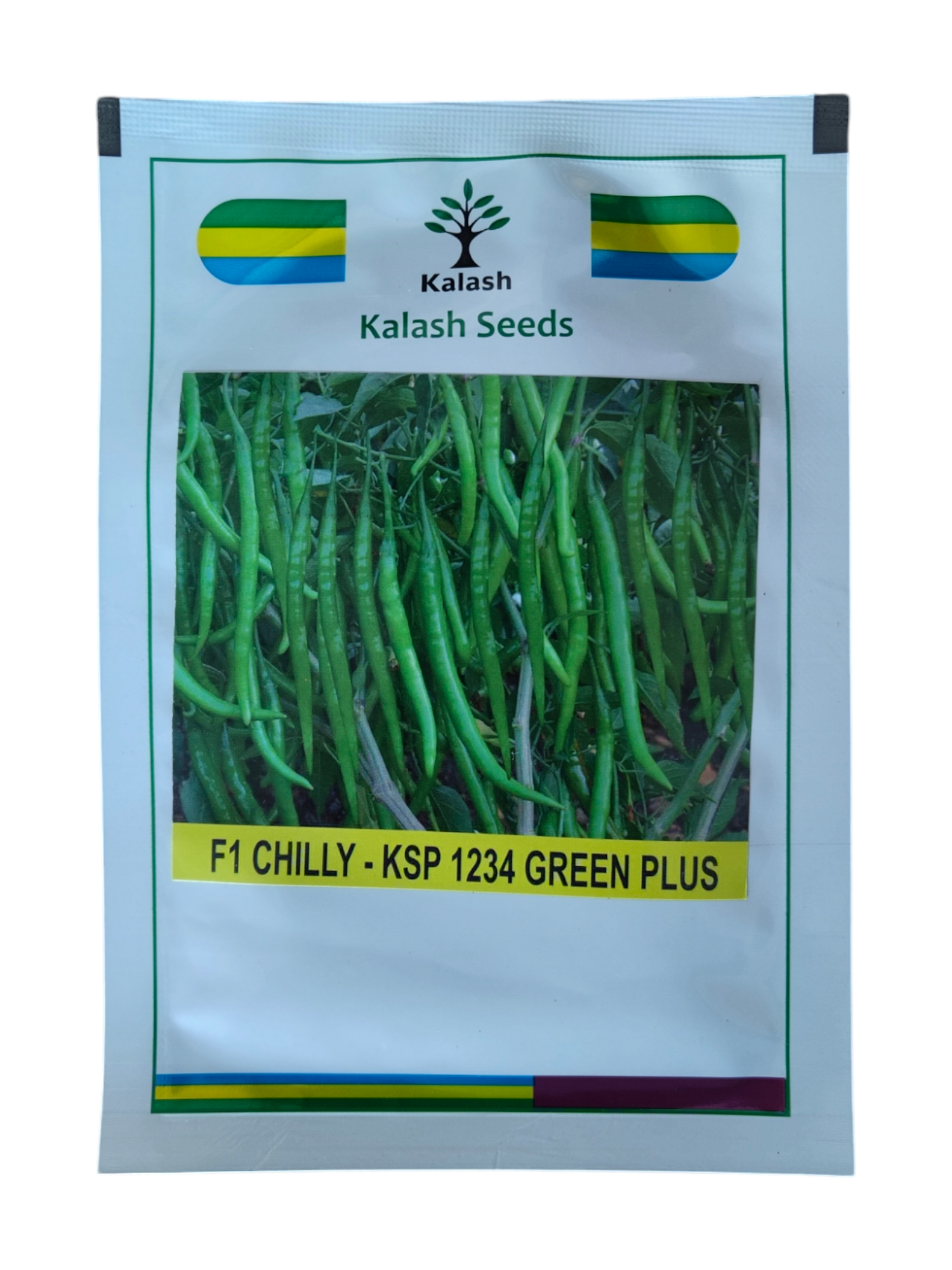 Chilli KSP 1234 Green Plus Kalash Seeds (10Gm)