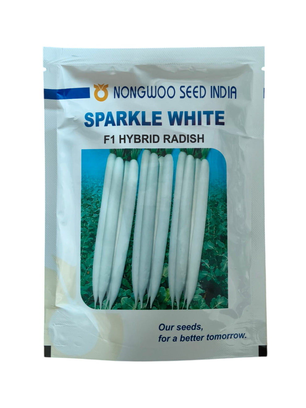 Sparkle White F1 Hybrid Redish Nongwoo Seed India (100Gm)
